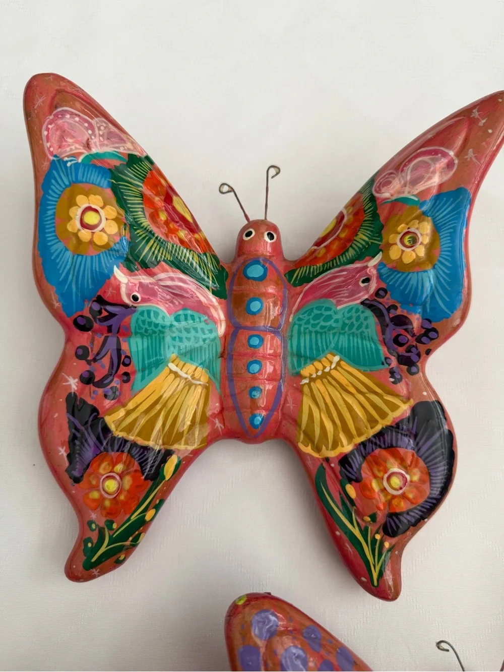 unbranded | Wall Decor | Set Of 3 Talavera Butterfly Wall Art Mexican ...
